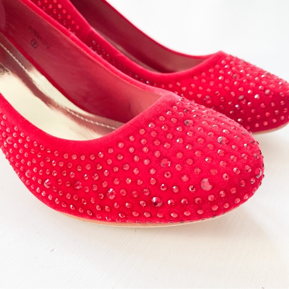 Mascotte | Shoes | Mascotte Red Embellished Heels Sunny2 B3 | Poshmark
